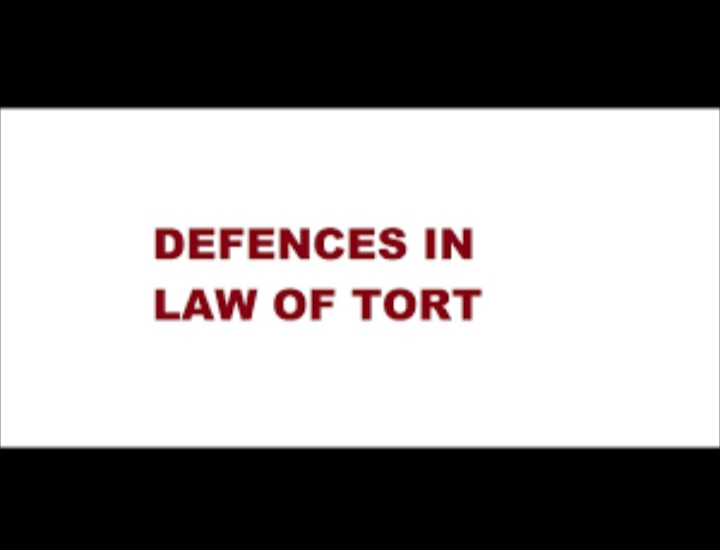 General Defences In Law Of Tort